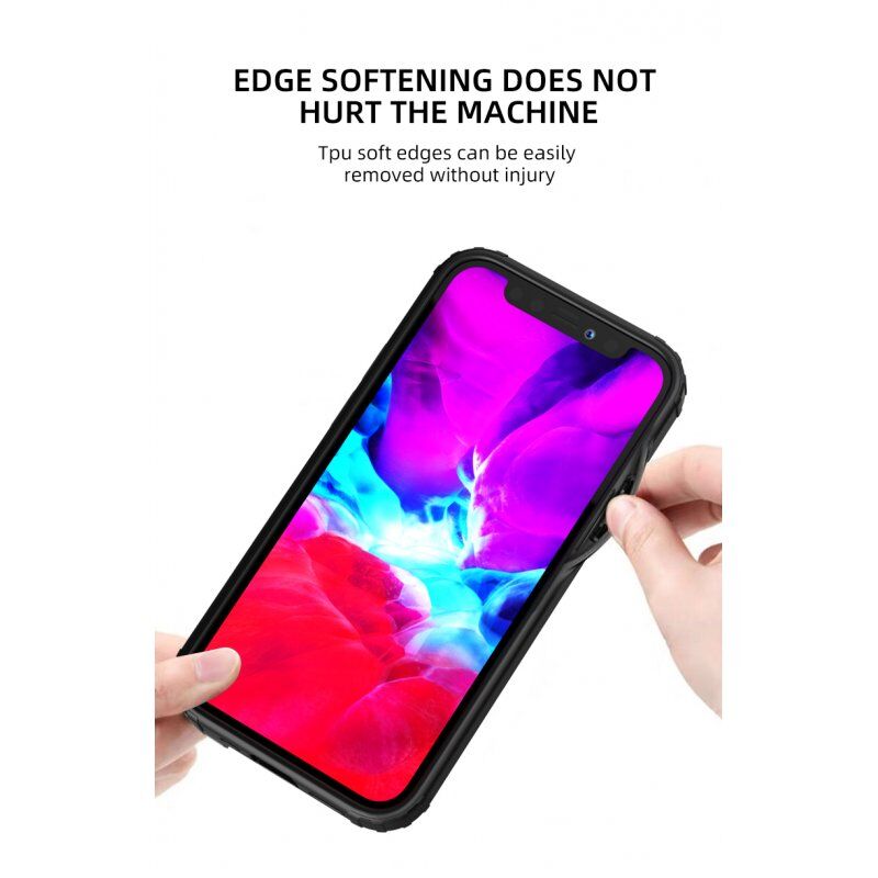Ipaky etui matowe odporne na uderzenia do iPhone 12 Pro Max - czarny ...